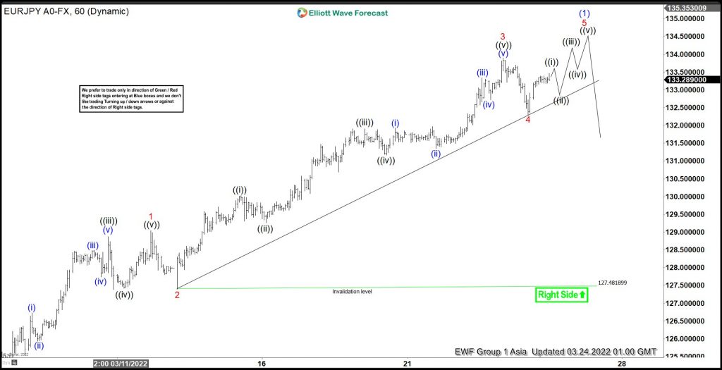 Elliott Wave View: EURJPY Starts New Bullish Cycle