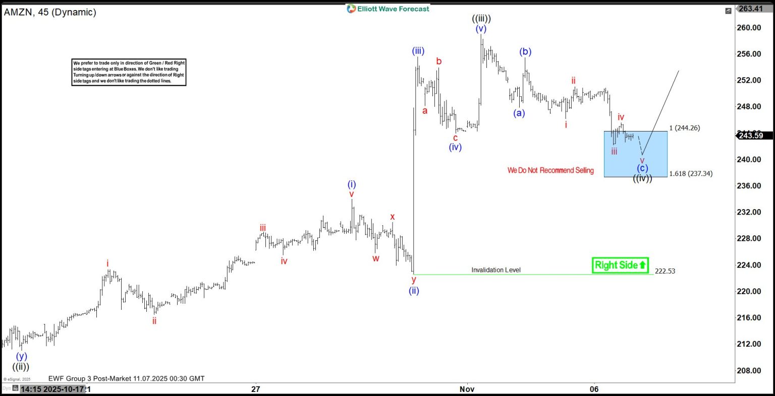 AMZN Extends Bullish Cycle From Blue Box– More Upside Ahead - Elliott ...