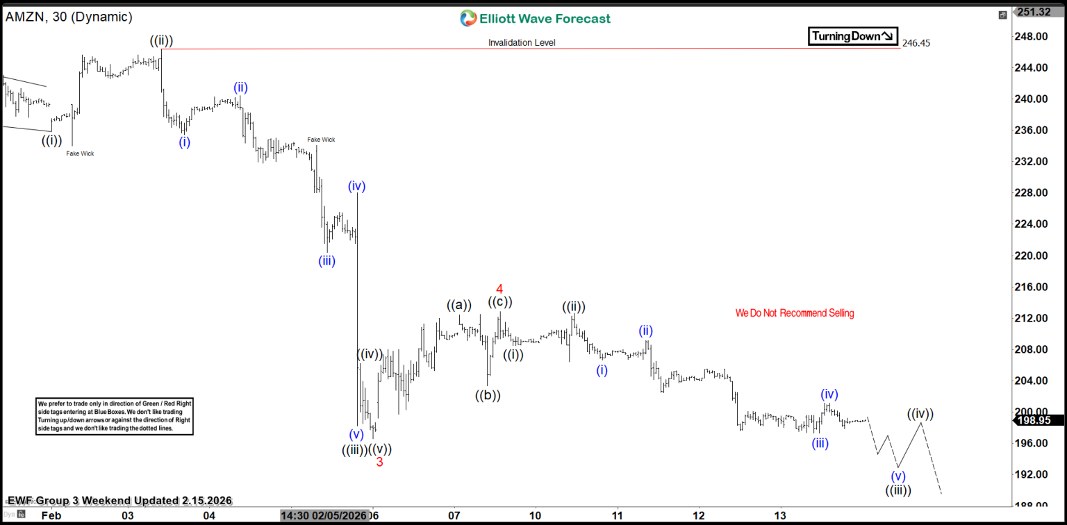 Elliott Wave Analysis: AMZN Resumes Downtrend as Wave 5 Decline Unfolds ...